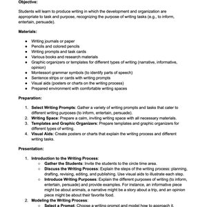 Montessori-inspired, Common Core-aligned Lower Elementary Writing ...