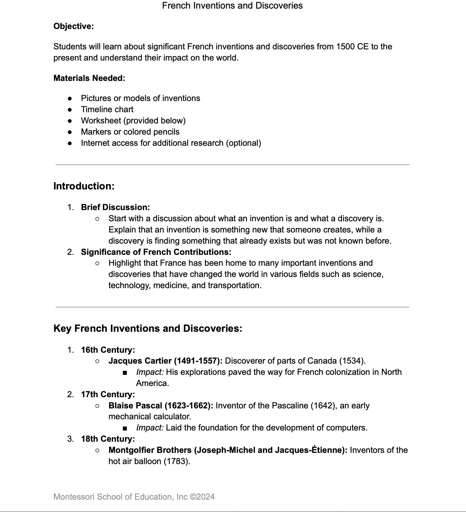 Montessori/homeschool Modern History: France Civilization Resources ...