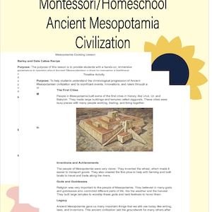 Montessori/homeschool Ancient Civilization Resource Bundle - Etsy