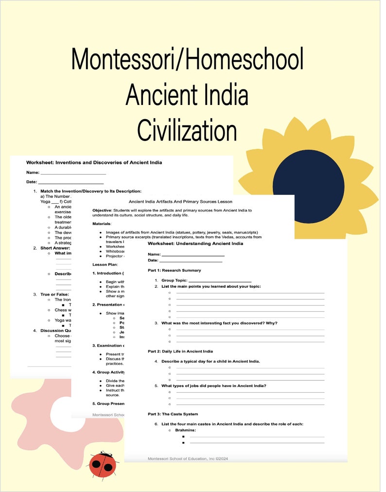 Montessori/homeschool Ancient Civilization Resource Bundle - Etsy