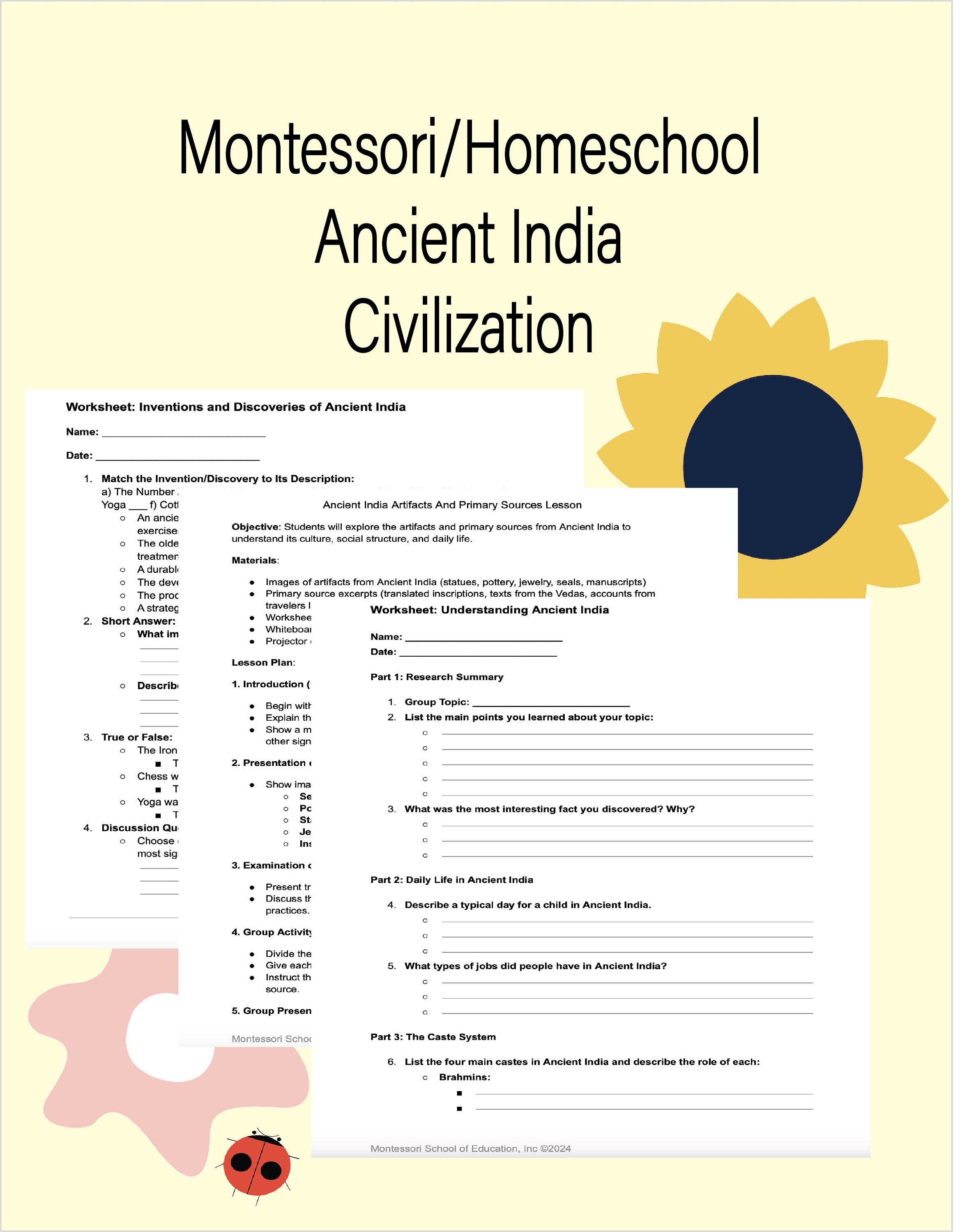Montessori/homeschool Ancient Civilization Resource Bundle - Etsy