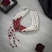 Bloody Pearl Necklace Vampire Necklace, Gothic Necklace, Gothic Layered ...