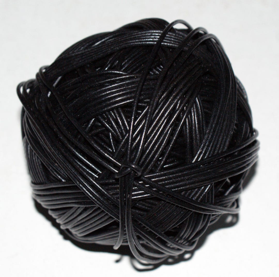 2mm Genuine ROUND LEATHER CORD Rope String Black 100 Yds - Etsy