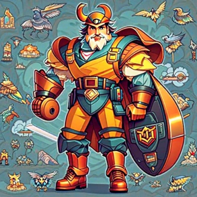 Illustrations of Classic and Retro Video Game Characters - Etsy