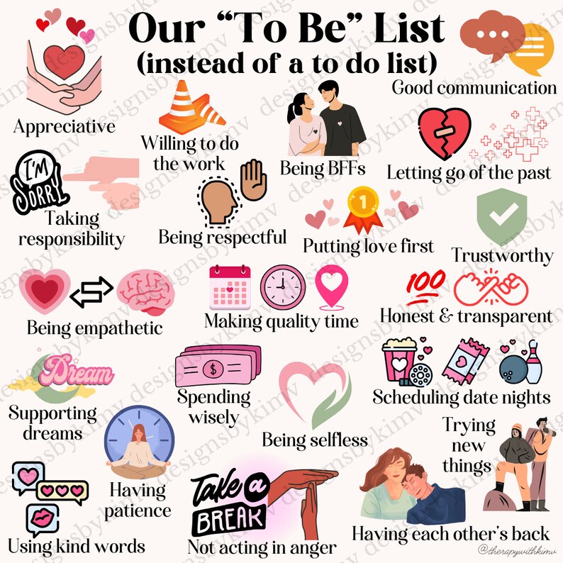 Our to Be List Printable Digital Download Couple Gift Wall Art ...