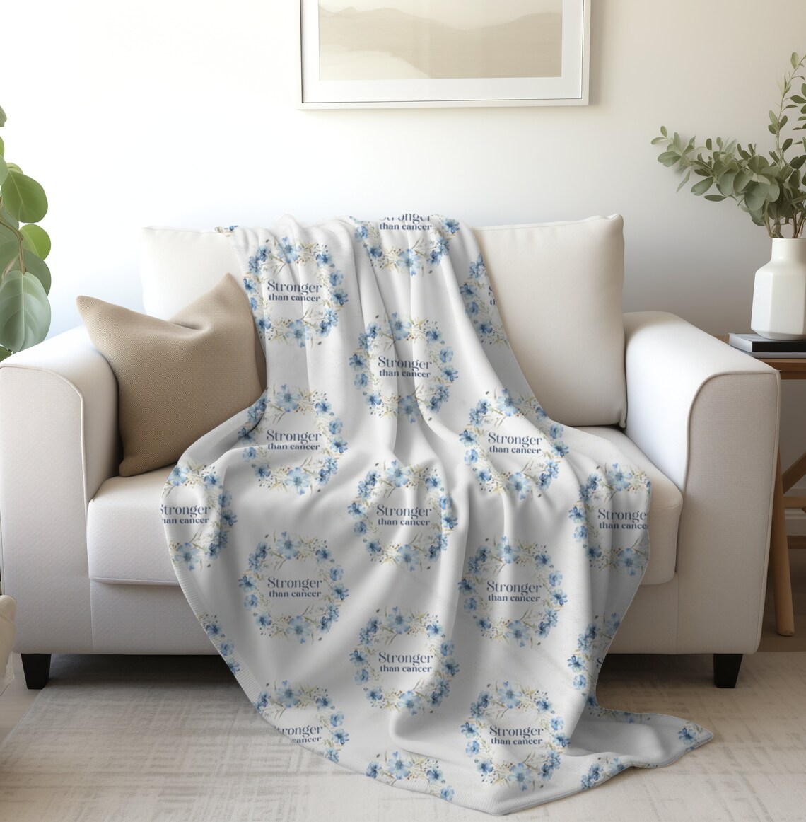 Chemo Blanket Stronger Than Cancer Patient Gift Cancer Blanket Chemo ...