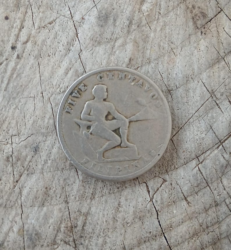 Philippine Five-centavo Coin, Vintage Collectible Money 1937 5 Centavos ...