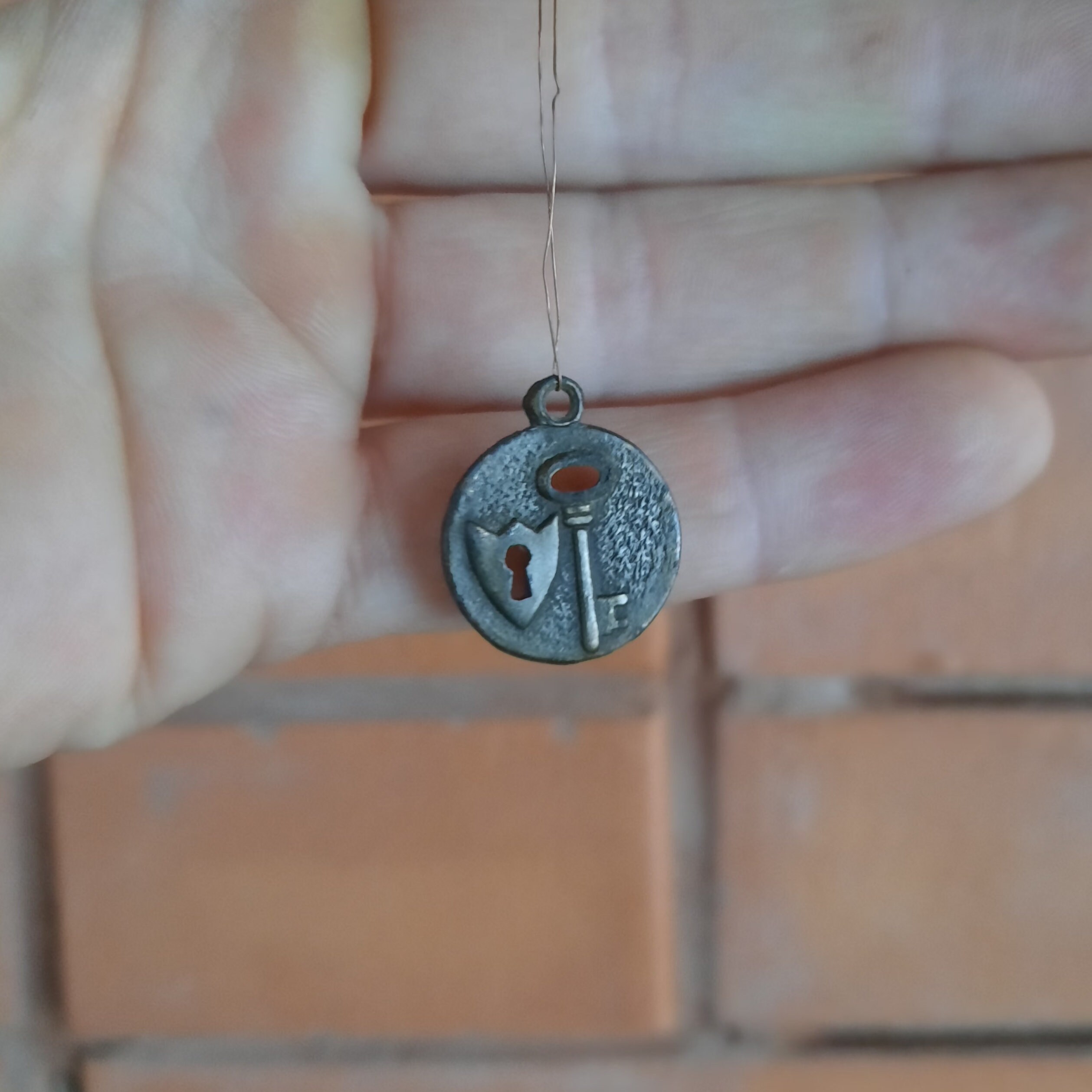 Vintage Collectible Bronze Medallion, Lock and Key Newlyweds Sybolism ...