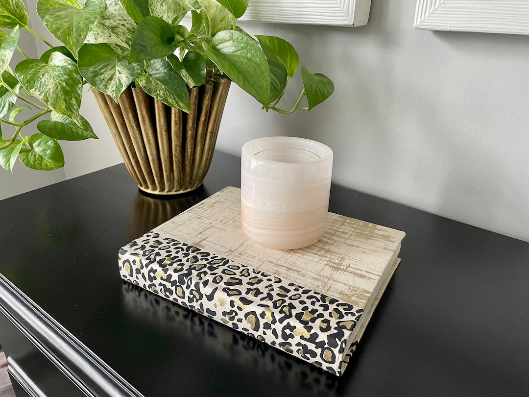 Decorative Animal Print Accent Book | Decorative Leopard Print Book ...