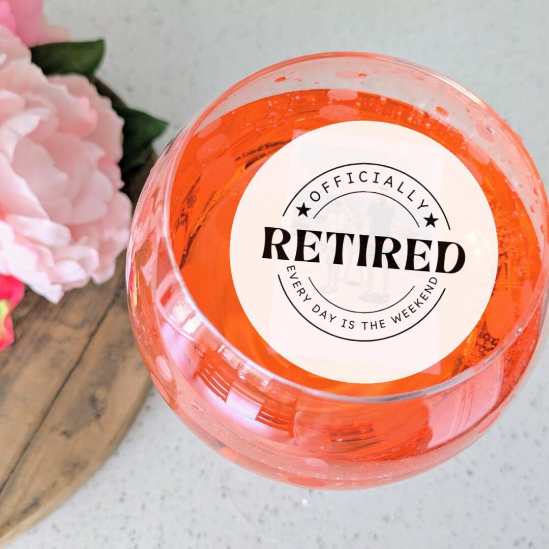 Retirement Cocktail Garnish, Edible Drink Toppers, Retirement ...