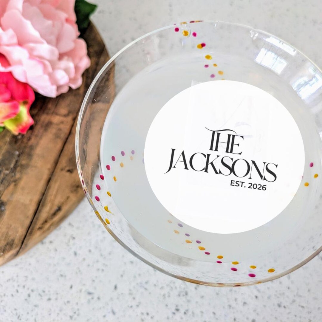 Personalized Wedding Drink Toppers: Edible Wafer Paper Cocktail Garnish ...