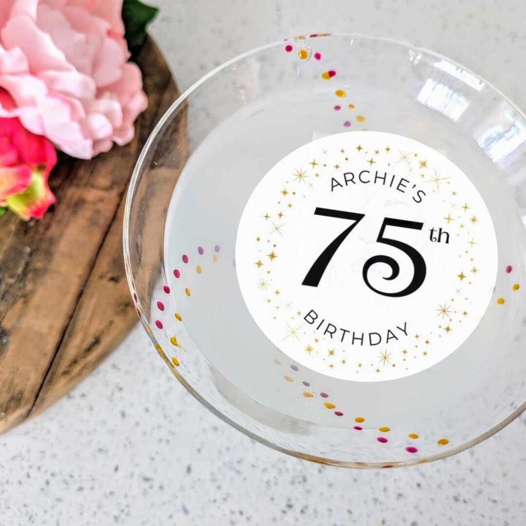 Personalized Birthday Drink Toppers, Edible Cocktail Garnish, Signature ...
