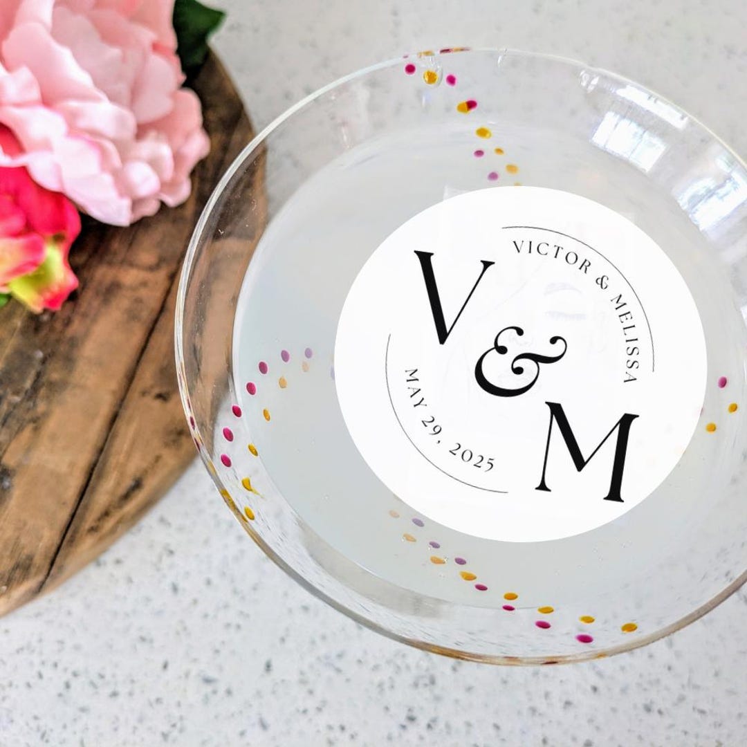Custom Wedding Drink Toppers | Signature Cocktail Garnish| Personalized ...