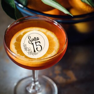 Quinceañera Mocktail Toppers, 15th Birthday, Custom Drink Garnish ...