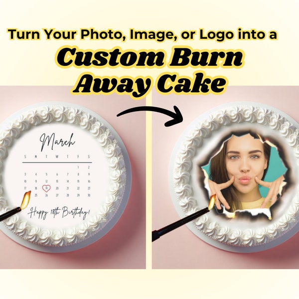 Burn Away Cake Topper - Etsy