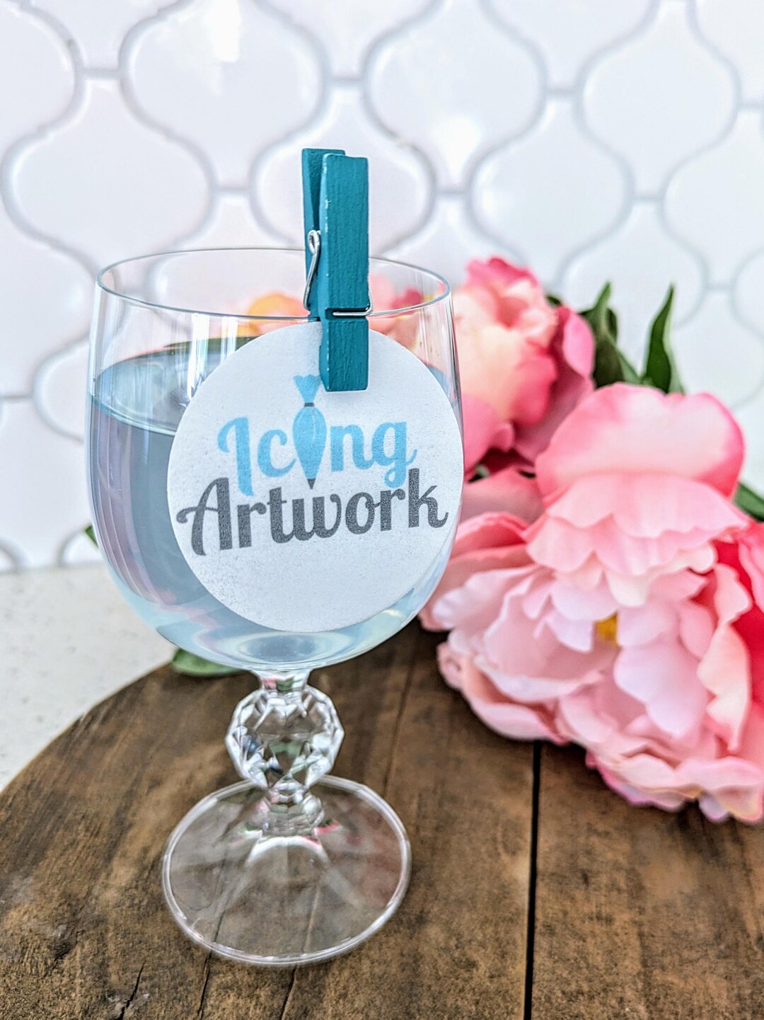 BULK Edible Logo Cocktail Drink Toppers, Custom Drink Toppers, Company ...