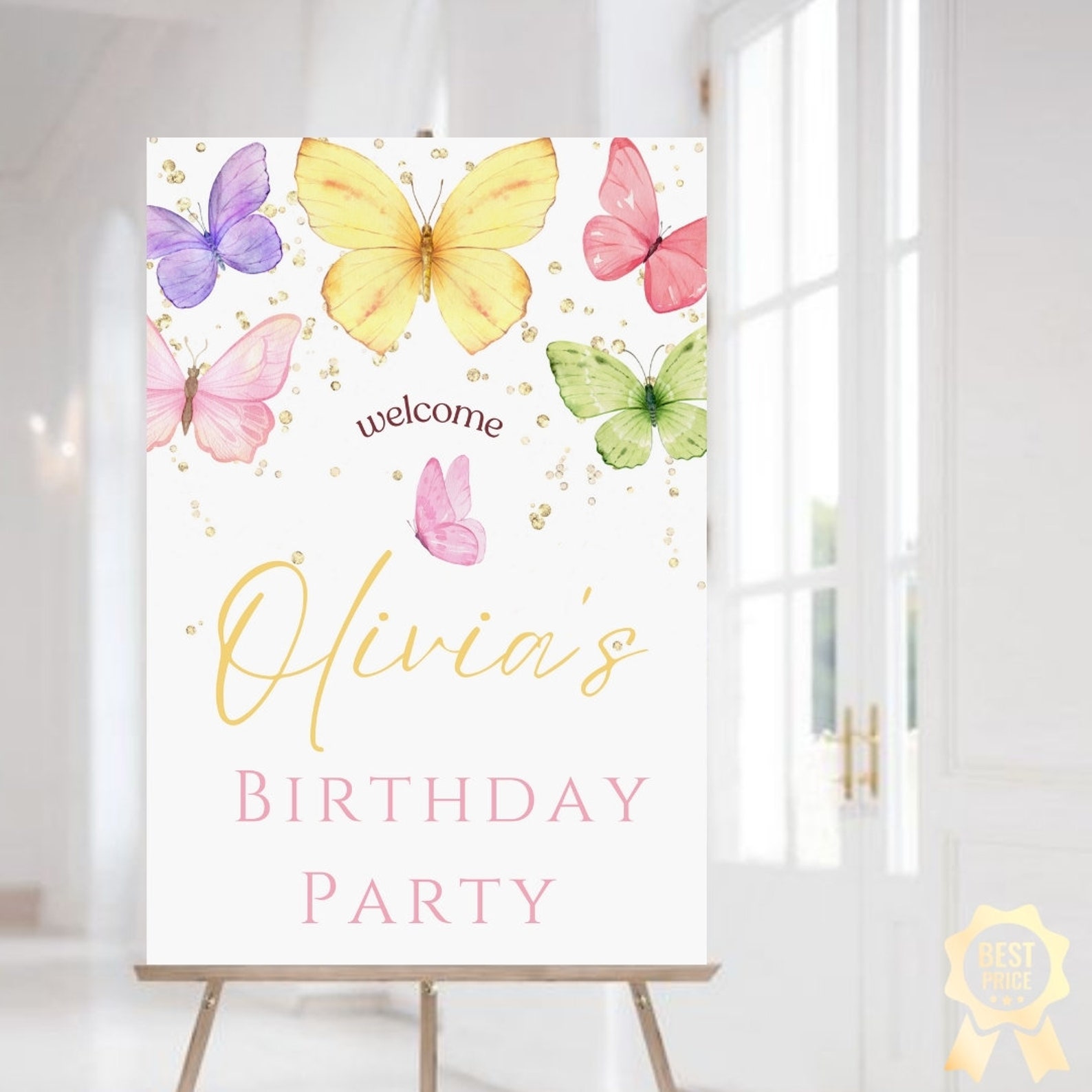 Kids Birthday Welcome Sign Poster Board Template Editable Printable ...