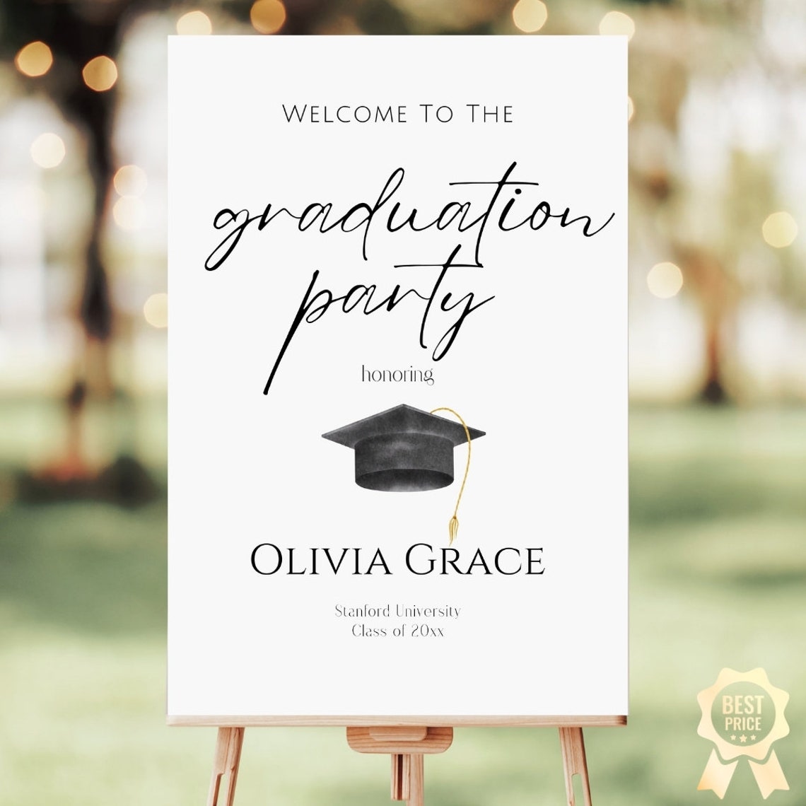Graduation Party Welcome Poster, Grad Party Celebration, 36x24 Inches ...