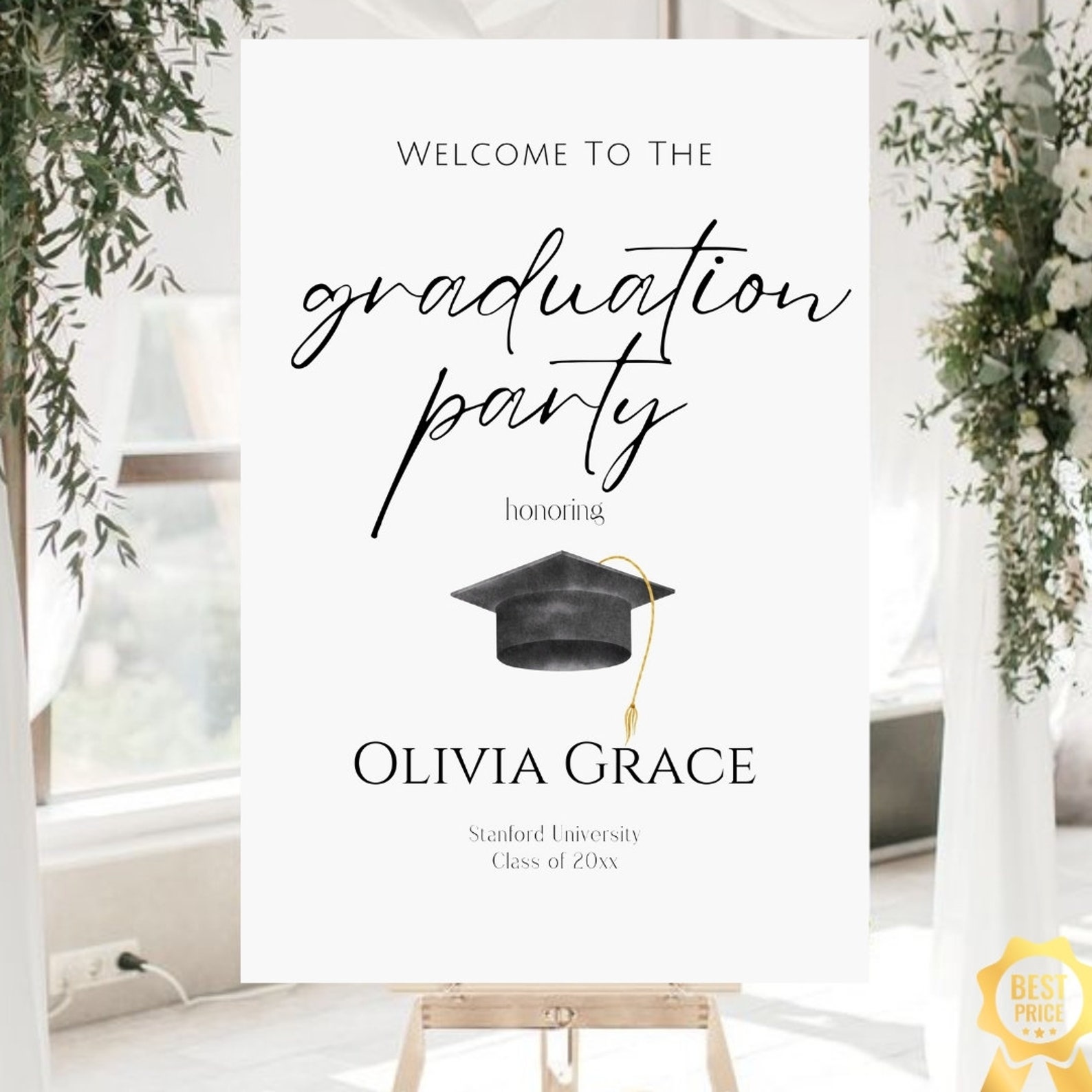 Graduation Party Welcome Poster, Grad Party Celebration, 36x24 Inches ...