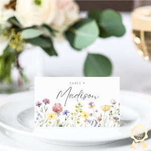 Boho Editable Printable Food and Name Card for Wedding, Engagement ...