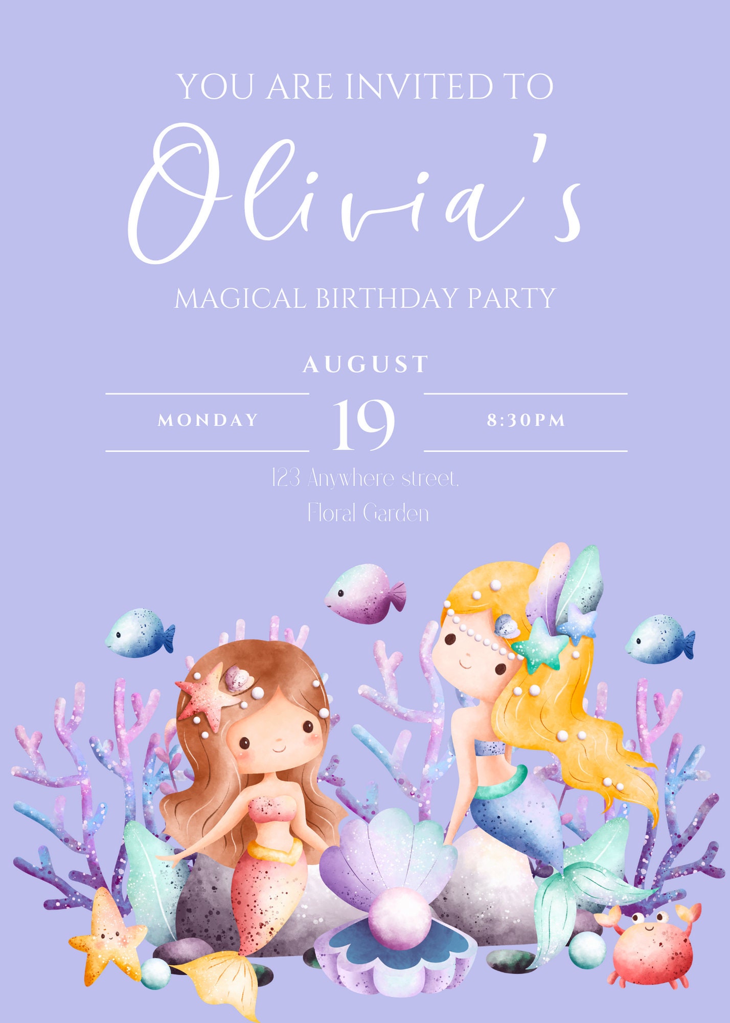 Editable Printable Birthday Invitation Template Easy Edit Invitation ...