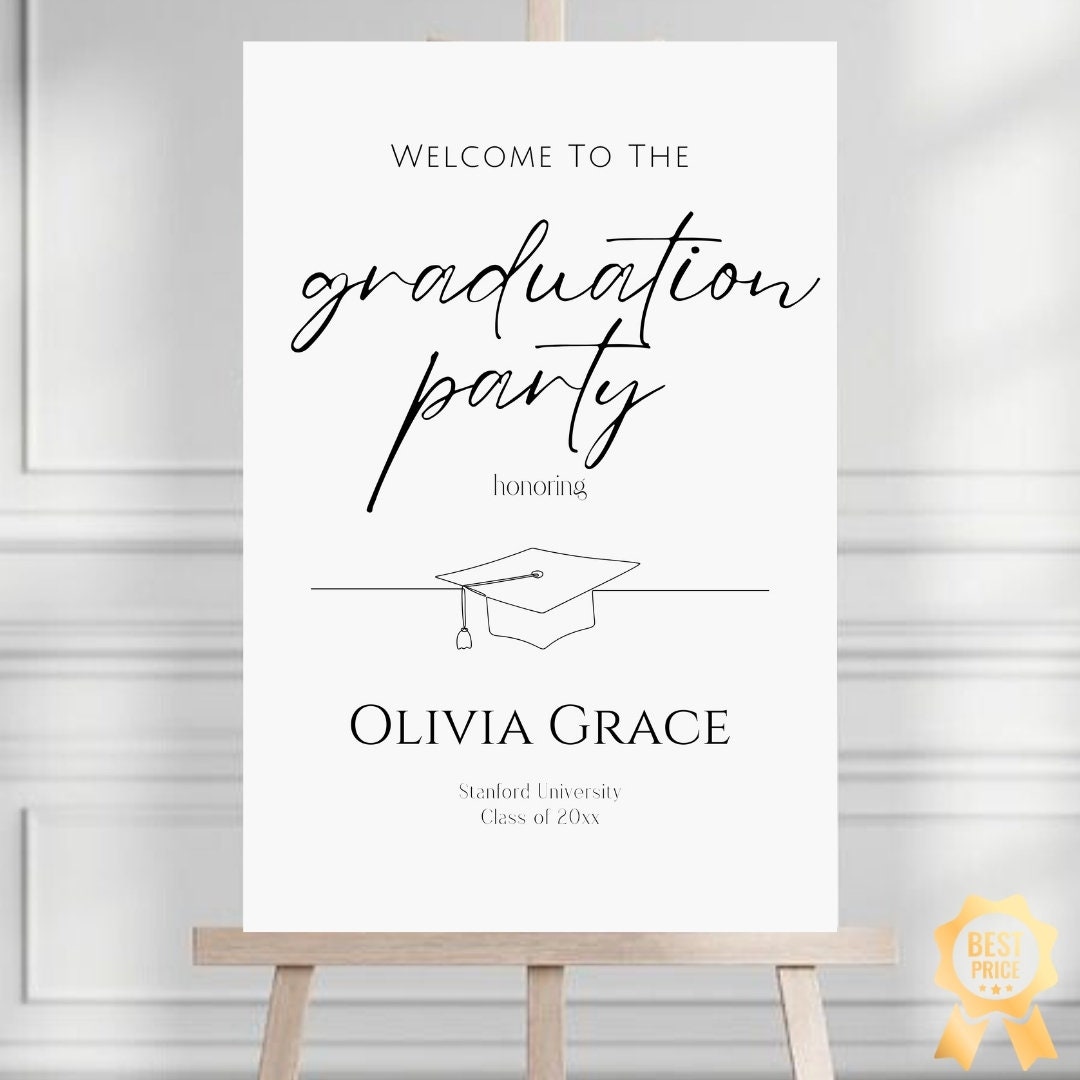 Welcome Sign, Graduation Party Welcome Sign, Welcome Poster, Grad Party ...