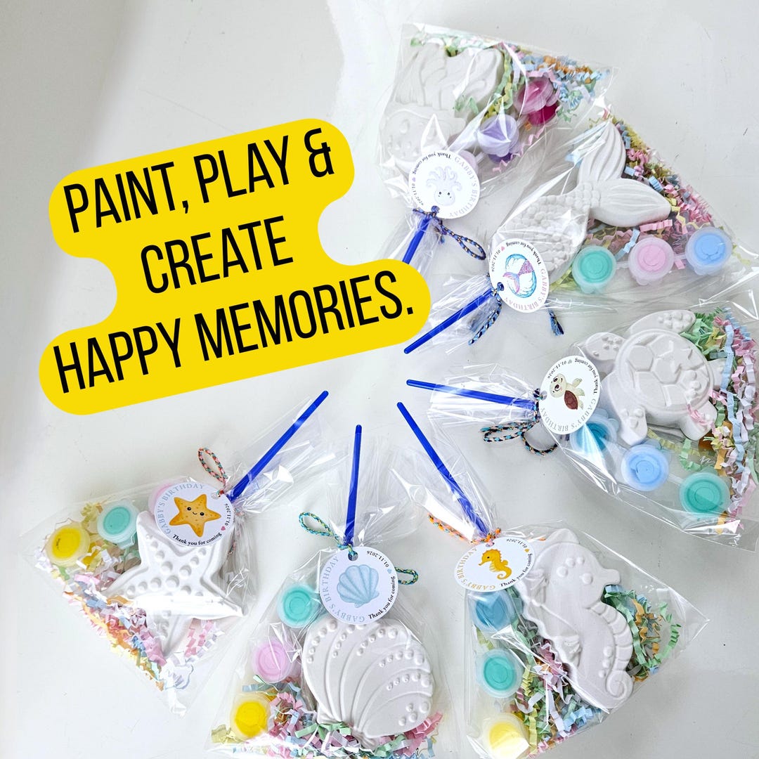 Custom Ocean Theme Plaster Painting Kit for Kids | Sea Animal Party ...