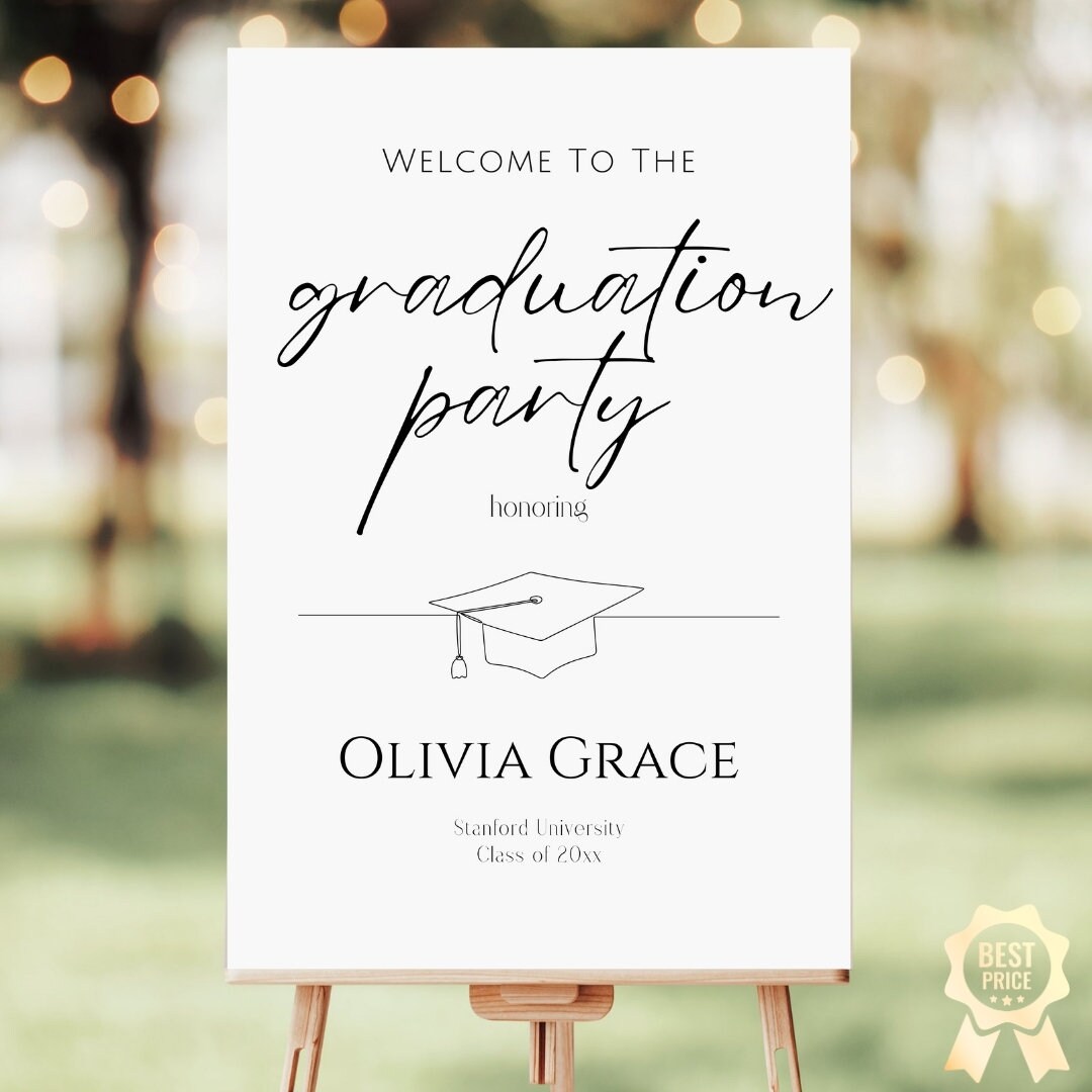 Welcome Sign, Graduation Party Welcome Sign, Welcome Poster, Grad Party ...