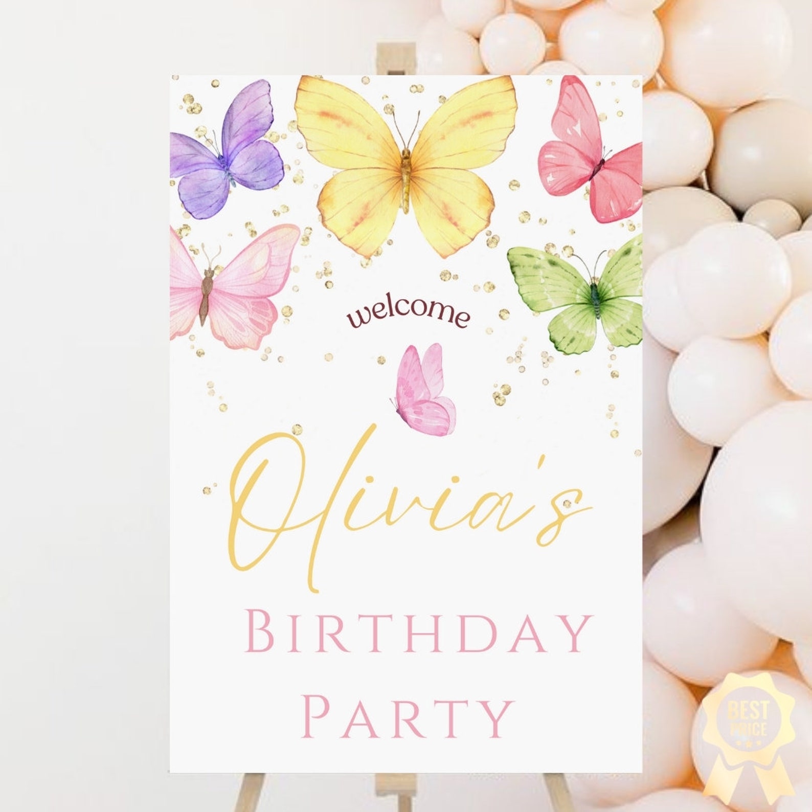 Kids Birthday Welcome Sign Poster Board Template Editable Printable ...