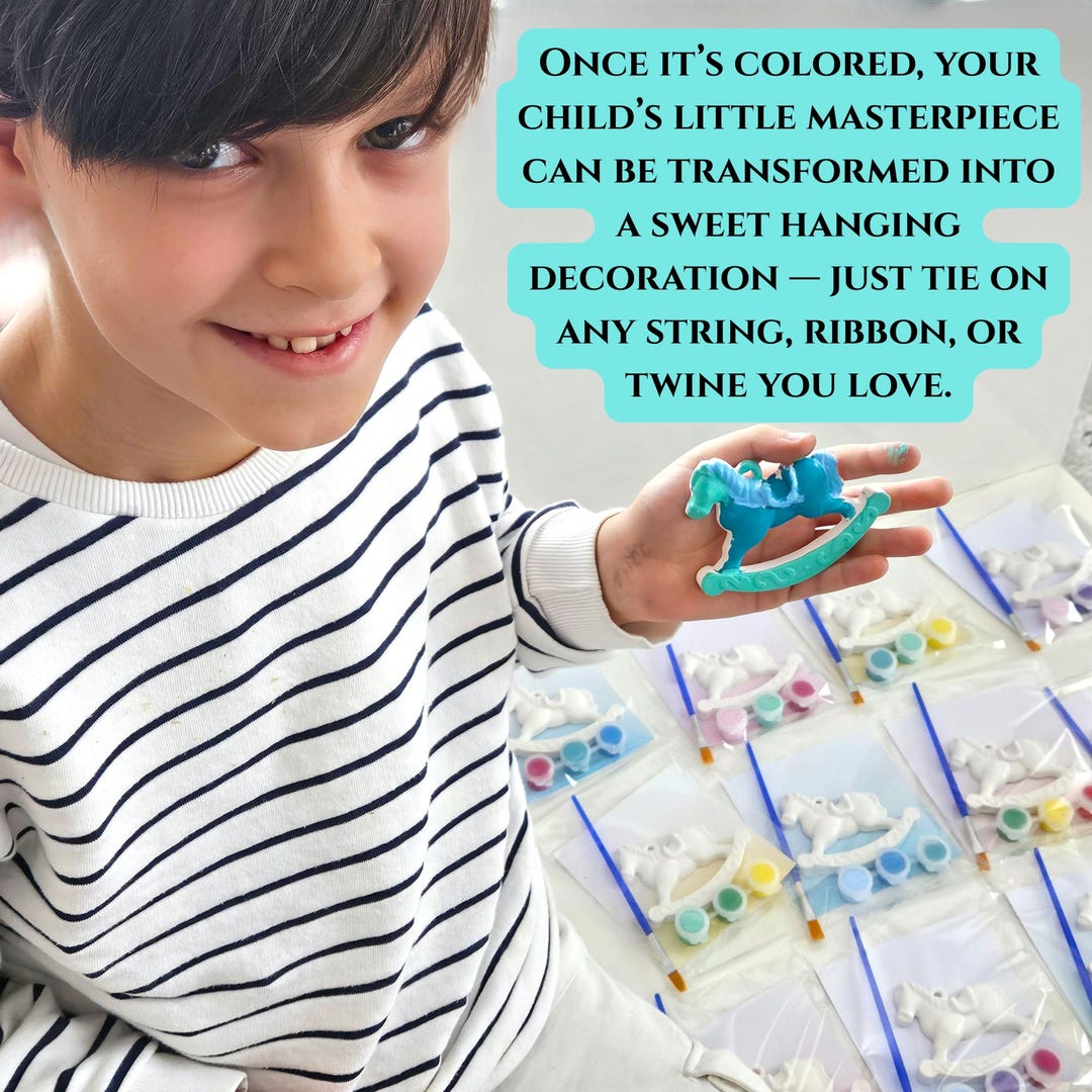 DIY Party Kit - Paint Your Own Party Favors - Rocking Horse Party Favor ...