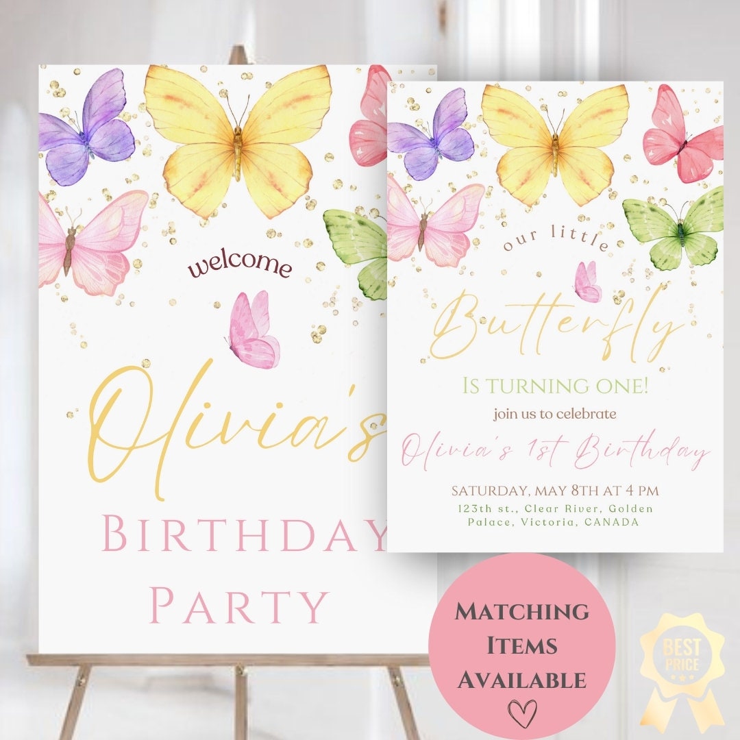 Kids Birthday Welcome Sign Poster Board Template Editable Printable ...