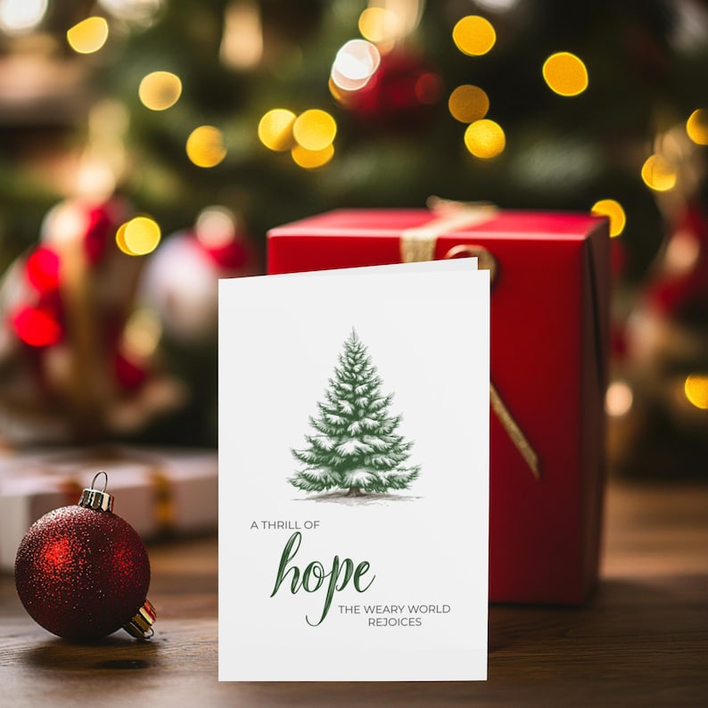 A Thrill of Hope Christmas Card, O Holy Night Inspired Greetings Cards Sets up to 50, Christmas ...
