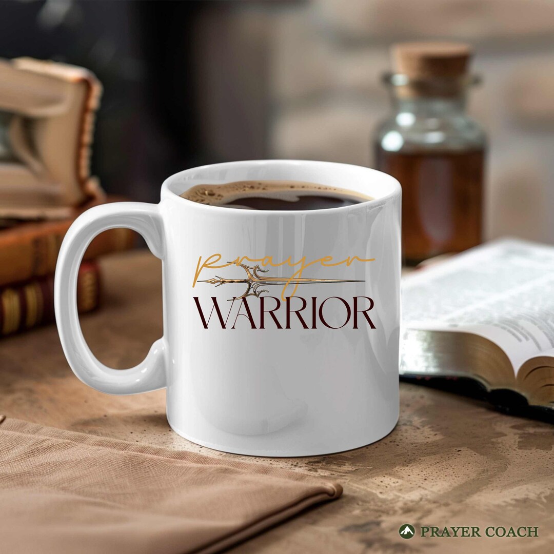 Prayer Warrior Sword 11 Oz Mug - White Coffee Drinkware - Intercessor ...