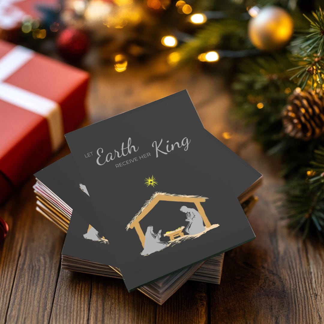 Let Earth Receive Her King Christmas Cards, Joy to the World Inspired ...