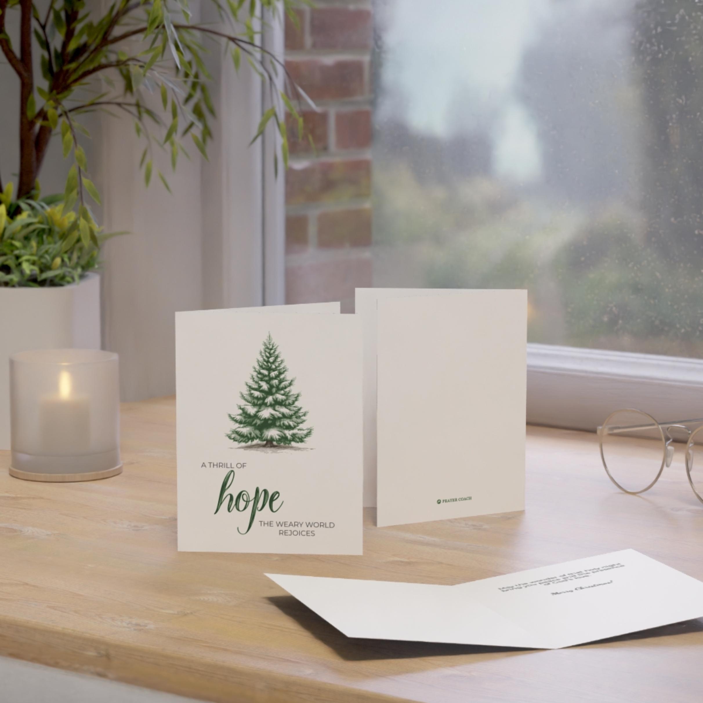 O Holy Night Christmas Cards: Christian Tree Art, Hopeful Holiday - Etsy