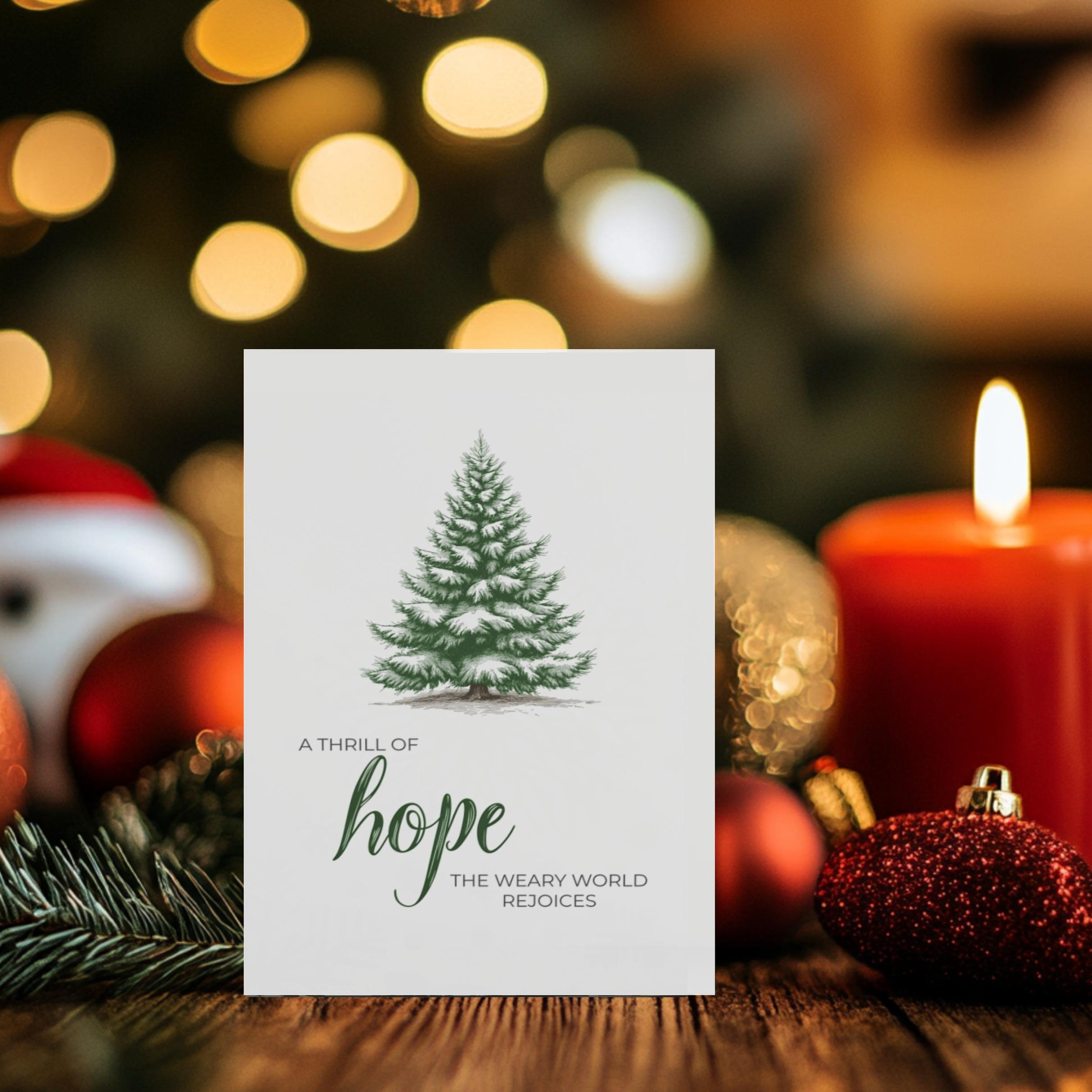 A Thrill of Hope Christmas Card, O Holy Night Inspired Greetings Cards ...