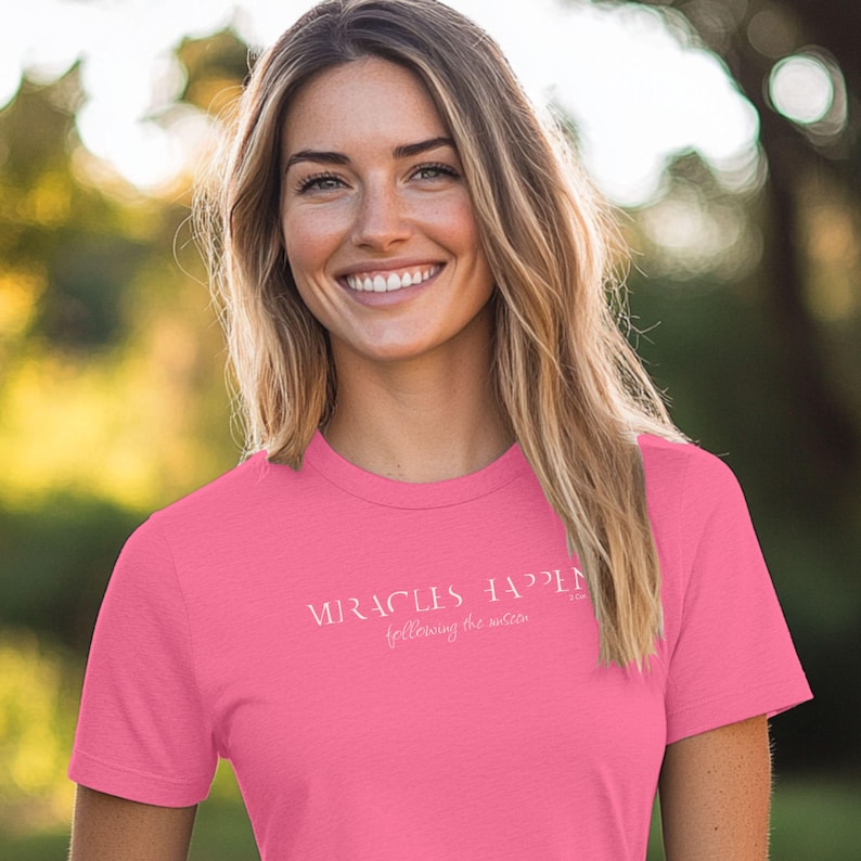 Miracles Happen Christian T-shirt: Comfort Colors Faith Apparel - Etsy