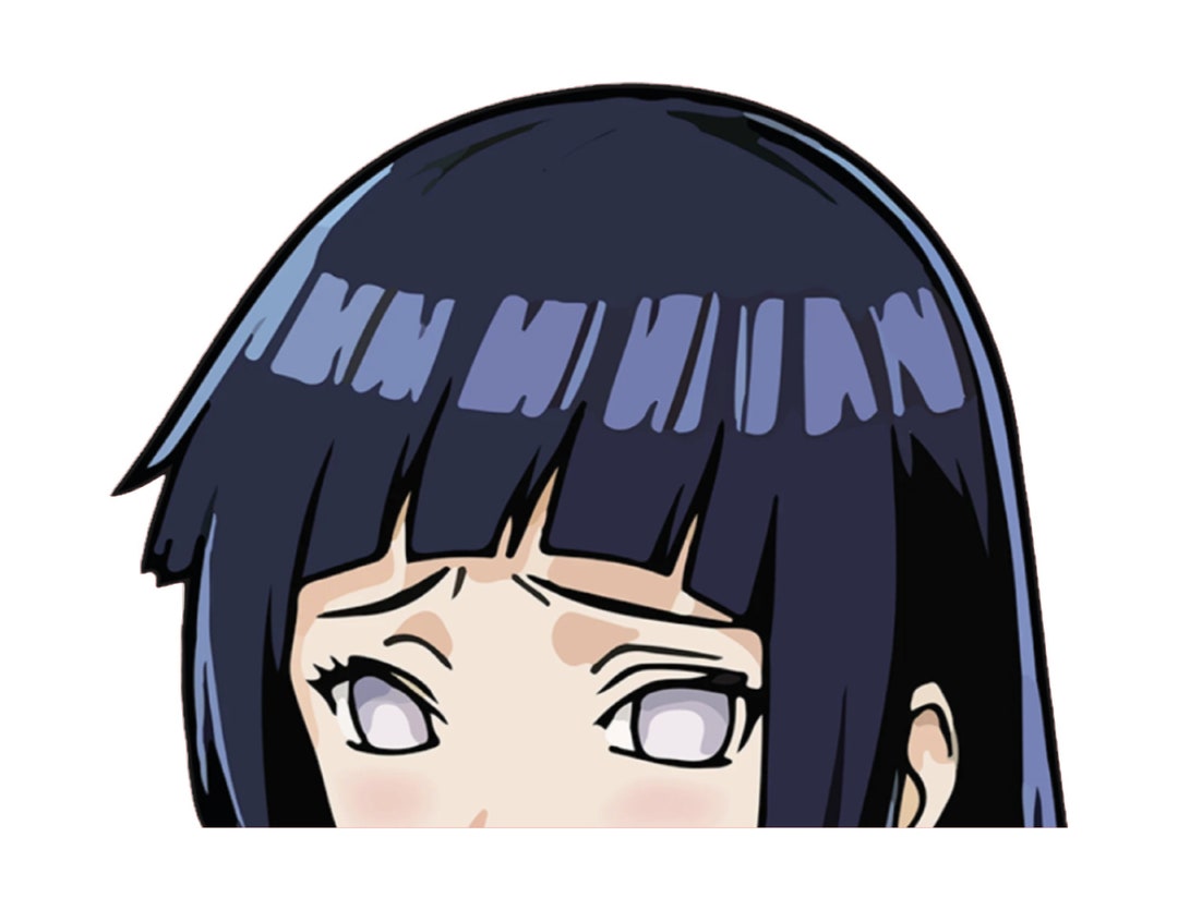 Hinata Hyuga SAD Naruto Peeking Vinyl Decal Anime Sticker: Fun for Your ...