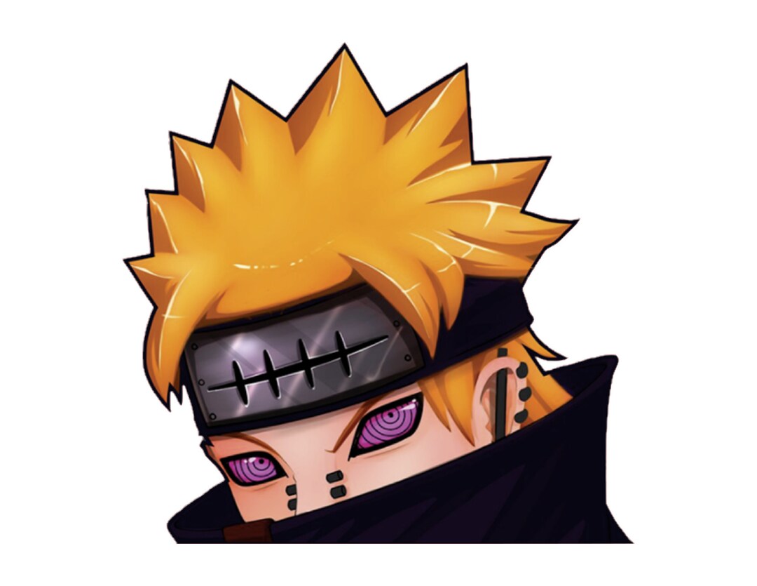 Nagato PAIN Naruto peeker Peeking Window Vinyl Decal Anime Sticker: Fun ...