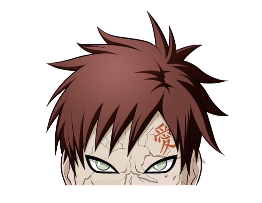 Anime Gaara Vinyl Decal Peeker Sticker From Naruto: Fun for Your ...