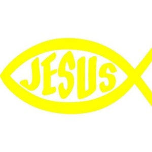 Jesus Fish Vinyl Decal Window Sticker Fisher of Men - Etsy