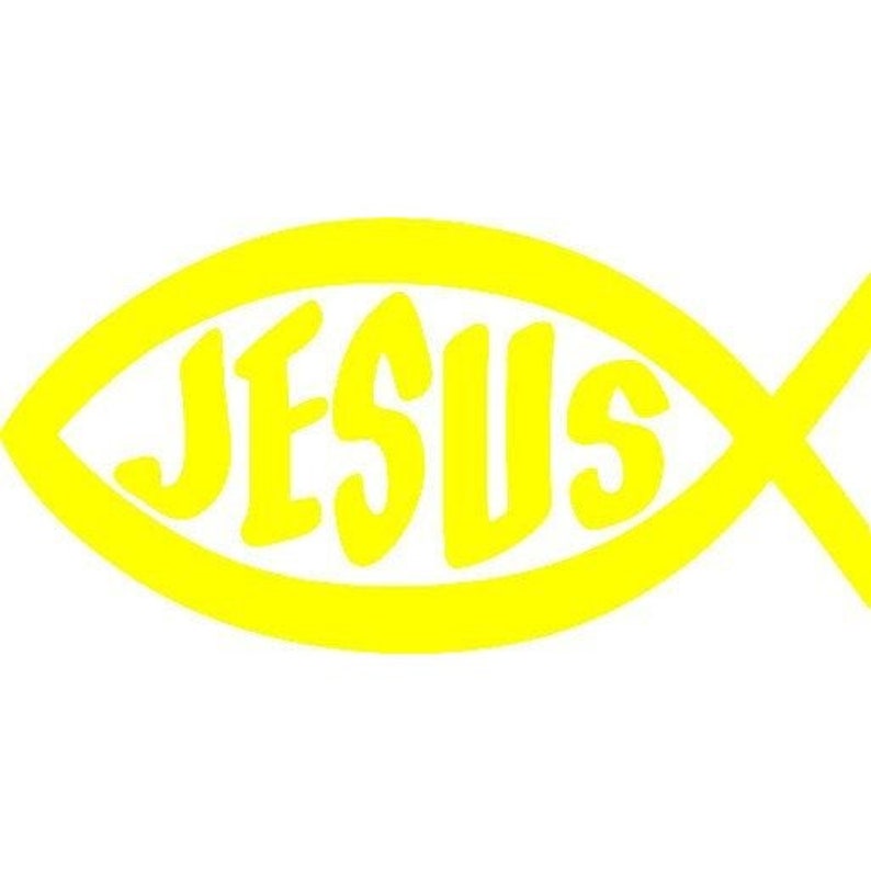 Jesus Fish Vinyl Decal Window Sticker Fisher of Men - Etsy