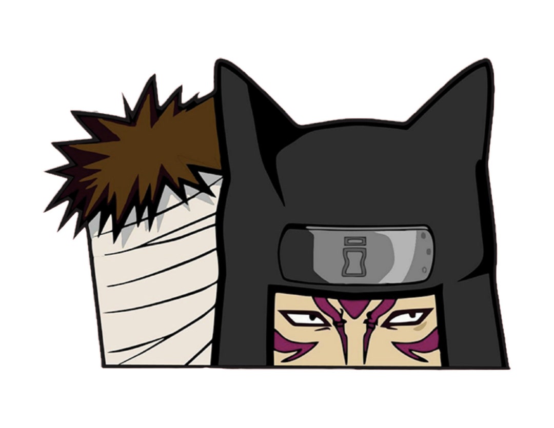 Hiruko Puppet Naruto Peeking Vinyl Decal Anime Sticker: Fun for Your ...