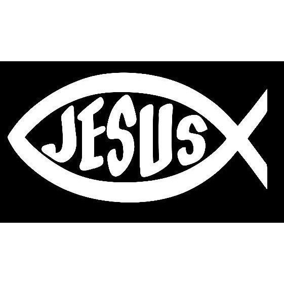 Jesus Fish Vinyl Decal Window Sticker Fisher of Men - Etsy