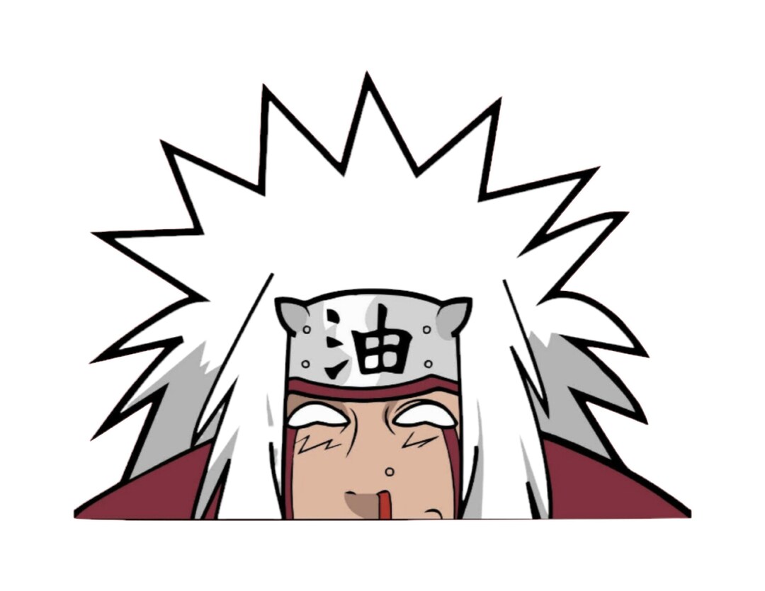 Jiraiya Peeker Peeking Naruto Vinyl Decal Anime Sticker: Fun for Your ...