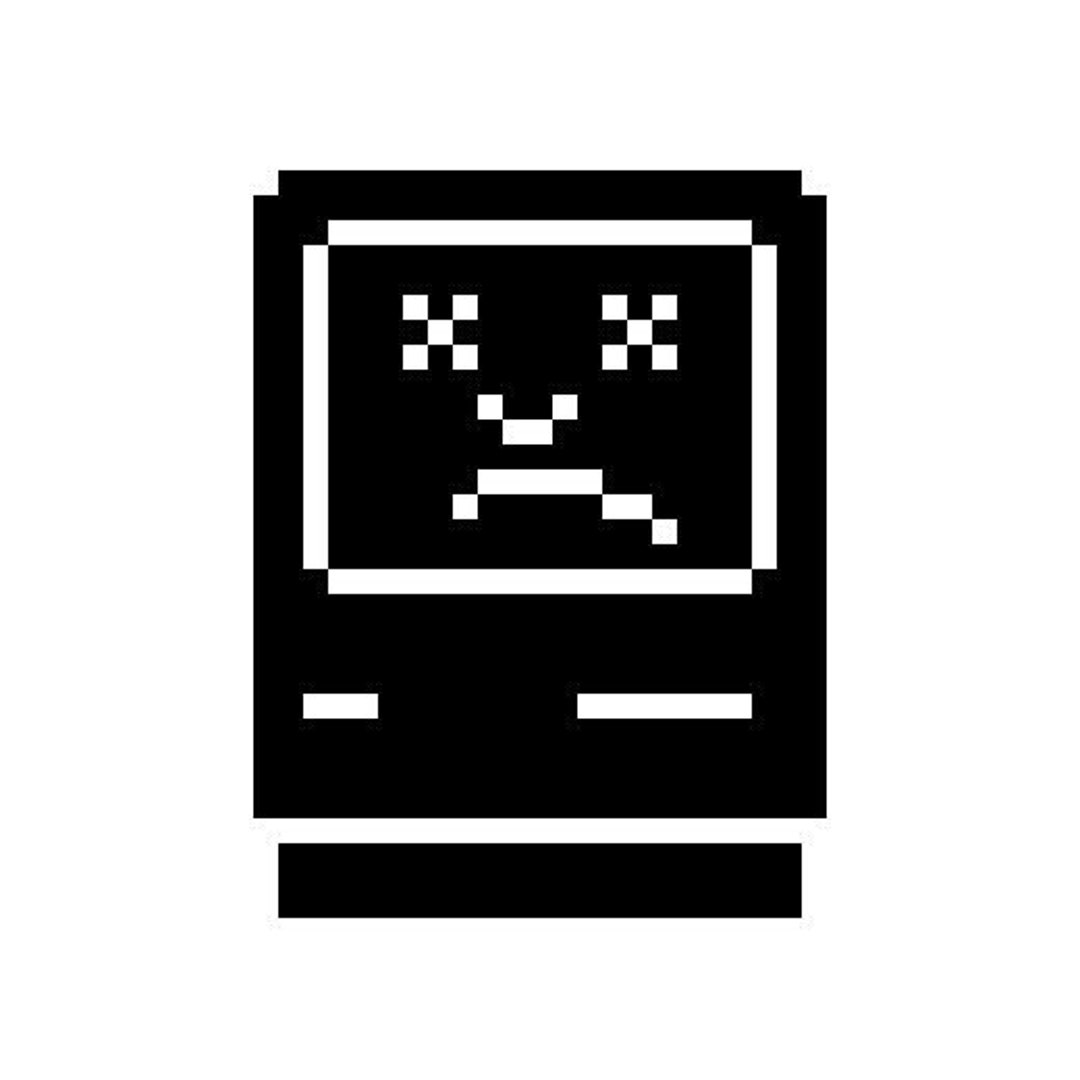 Sad Mac Vintage Vinyl Decal Window Sticker Music Apple Macintosh - Etsy