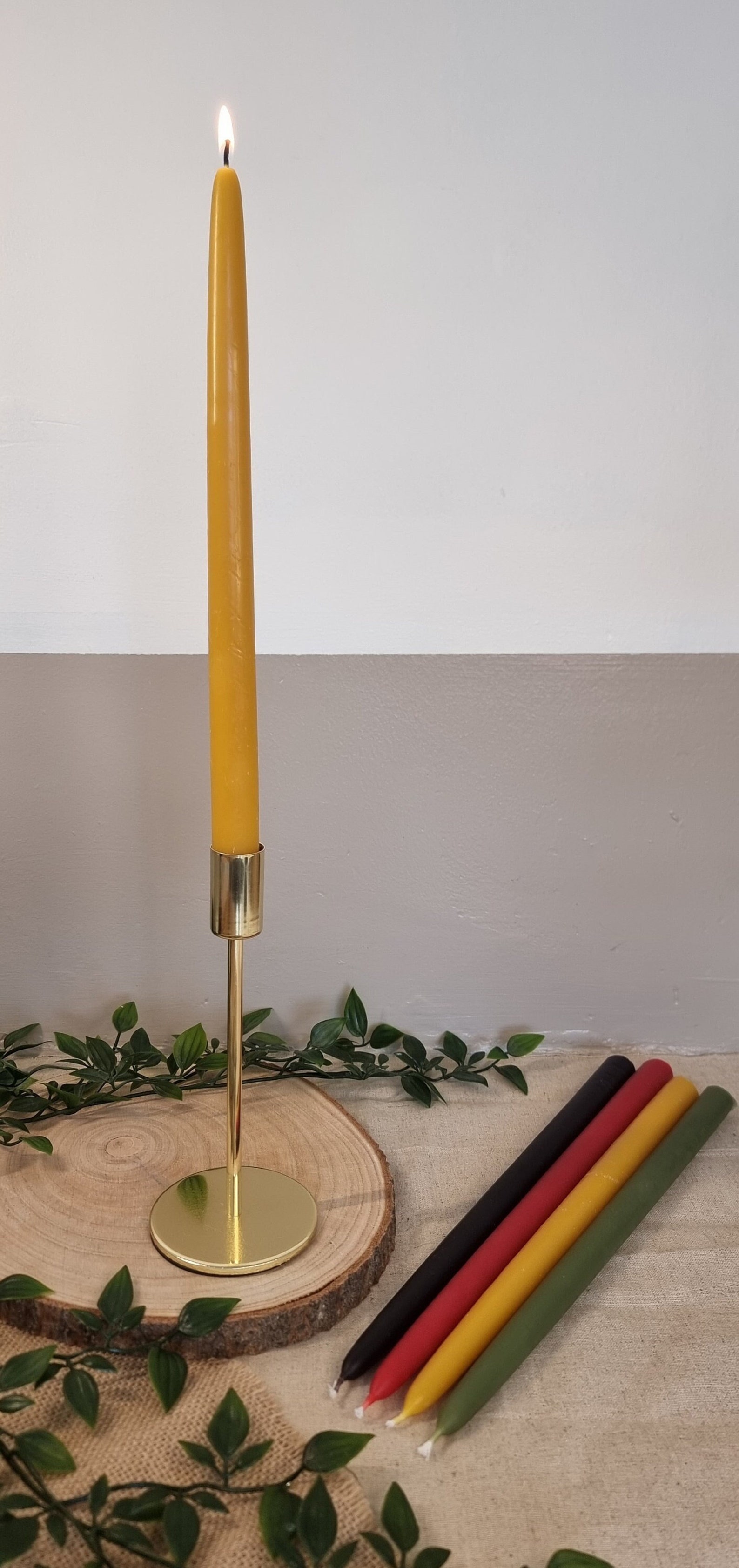 100% Handmade Pure Beeswax Taper Dinner Candles 30cm - Etsy