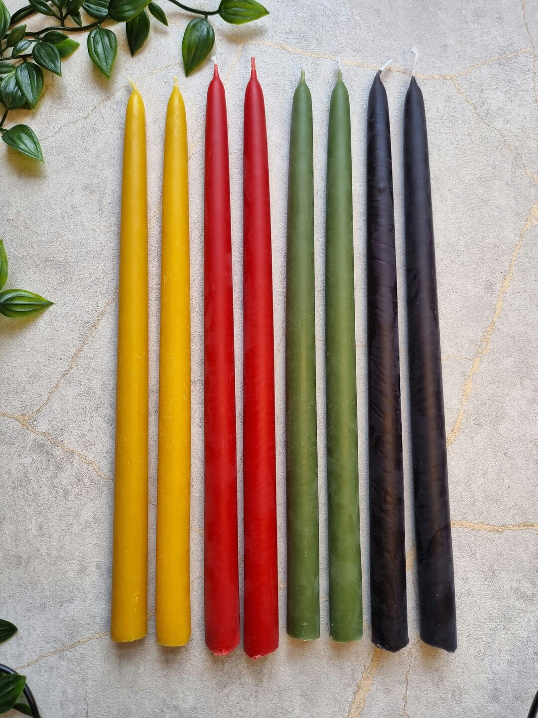 100% Handmade Pure Beeswax Taper Dinner Candles 30cm - Etsy