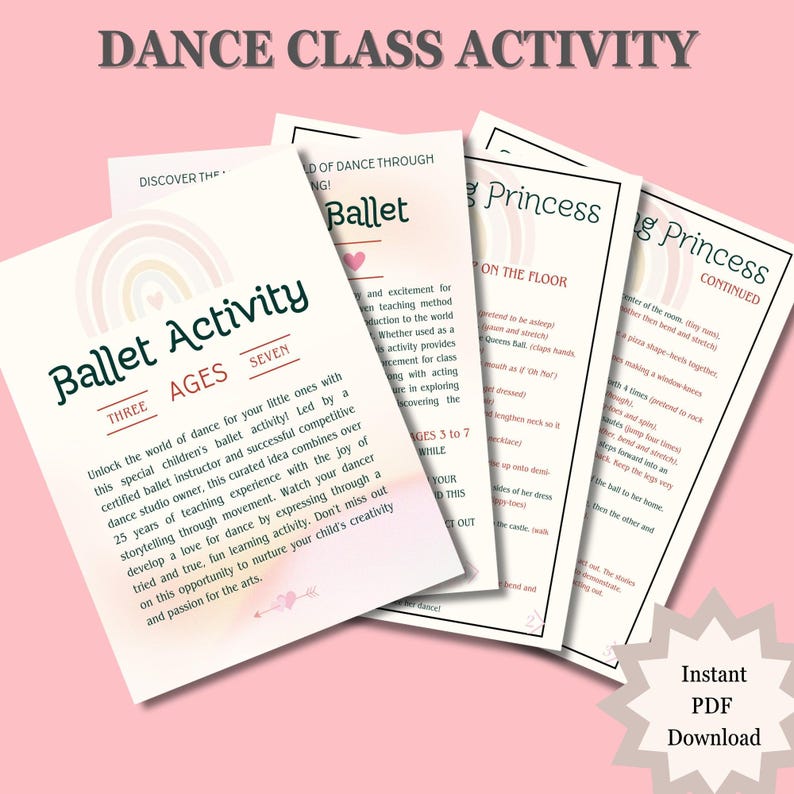 Children's Ballet Activity: Learn to Perform (PDF Download) - Etsy