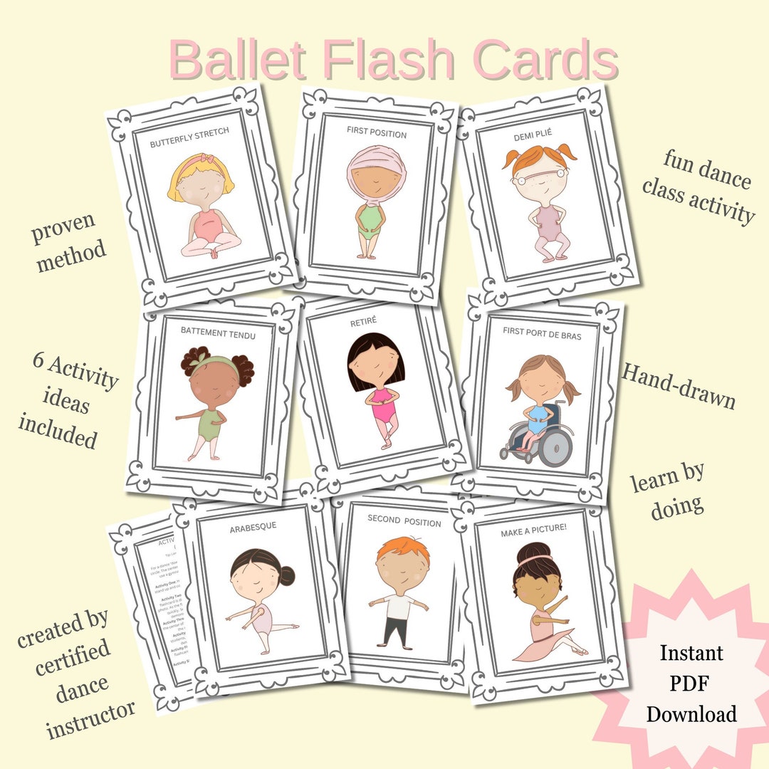 Ballet Flash Printables, Ballet Activity, Flash Cards, Ballet, Pre ...